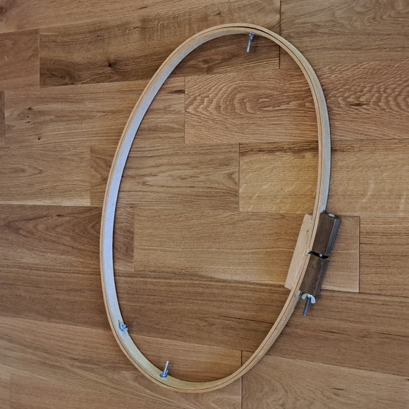 Source Unknown | Art | Vtg Large Oval Wooden Embroidery Quilting Hoop ...